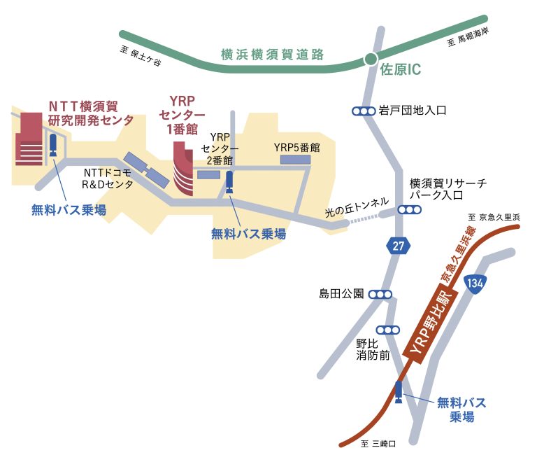 YRPオープンイノベーションデー10/19（土）無料バス時刻表